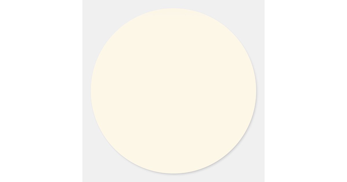 Cosmic Latte Solid Color Classic Round Sticker | Zazzle
