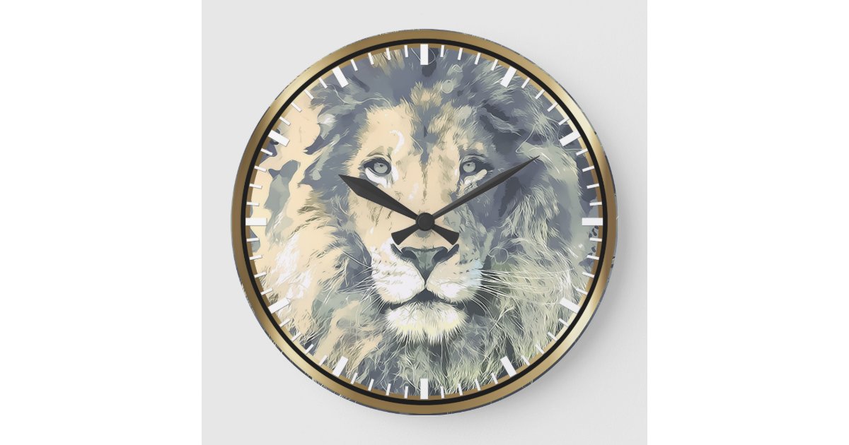 COSMIC LION KING | Custom Wall Clock | Zazzle