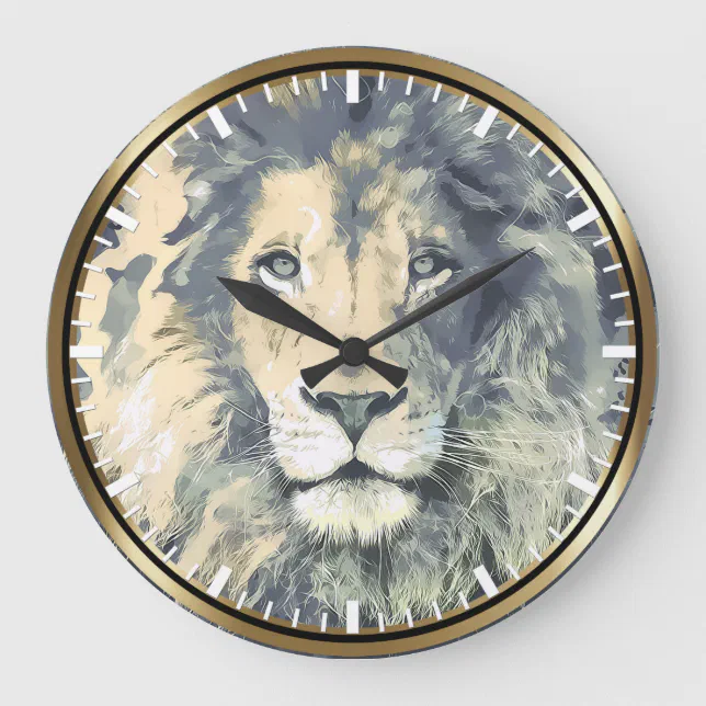 COSMIC LION KING | Custom Wall Clock | Zazzle