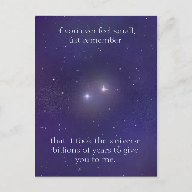 Cosmic Love Two Stars Together in the Universe Postcard | Zazzle