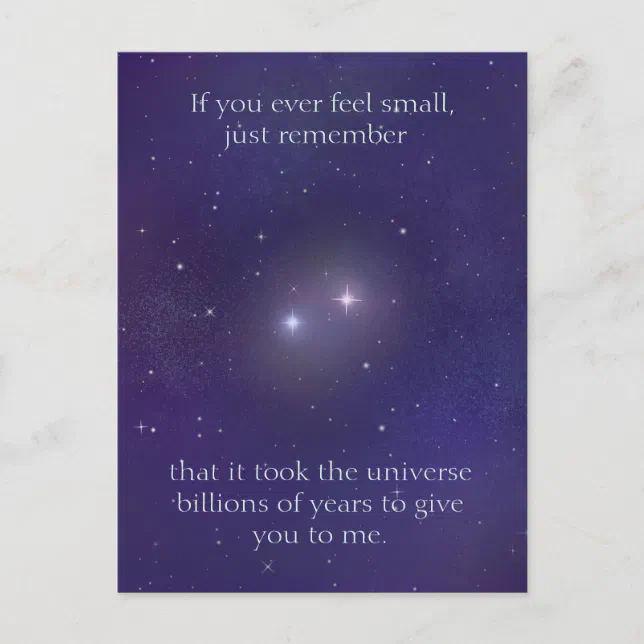 Cosmic Love Two Stars Together in the Universe Postcard | Zazzle
