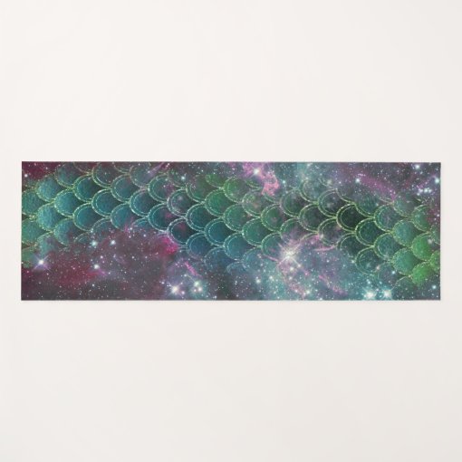 Cosmic Mermaid Starry Scales Space Fish Yoga Mat | Zazzle
