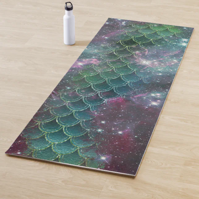 Cosmic Mermaid Starry Scales Space Fish Yoga Mat | Zazzle