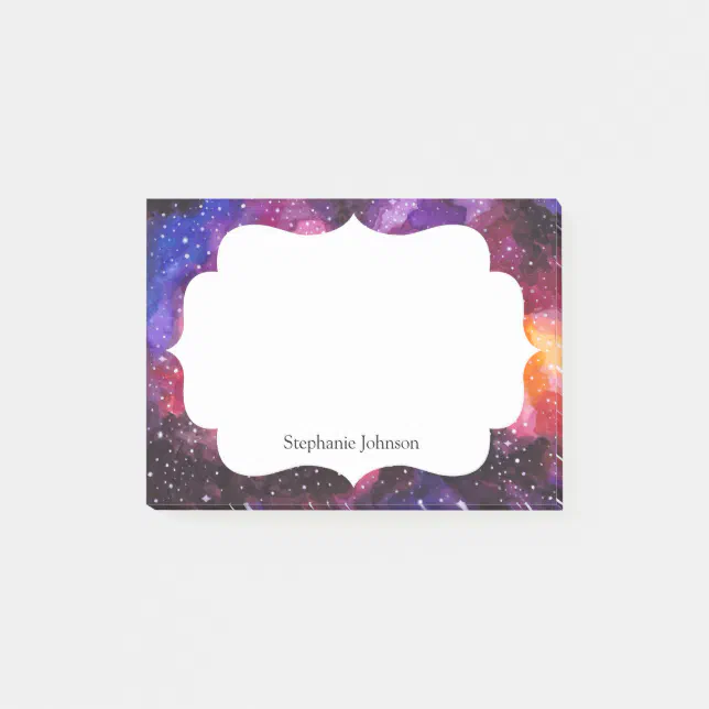 Cosmic Outer Space Personalized Post-it Notes | Zazzle