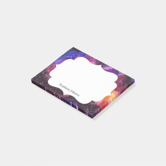 Cosmic Outer Space Personalized Post-it Notes | Zazzle
