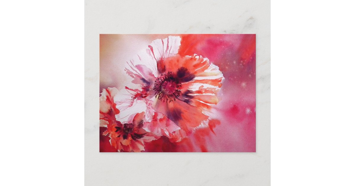 Cosmic Poppies Postcard | Zazzle