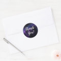 Cosmic Purple Galaxy Thank You Classic Round Sticker | Zazzle