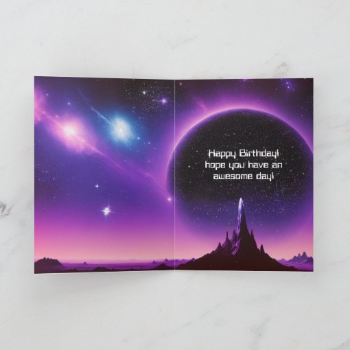 Cosmic Retro 50's Sci-Fi Nova Space Ranger Card | Zazzle