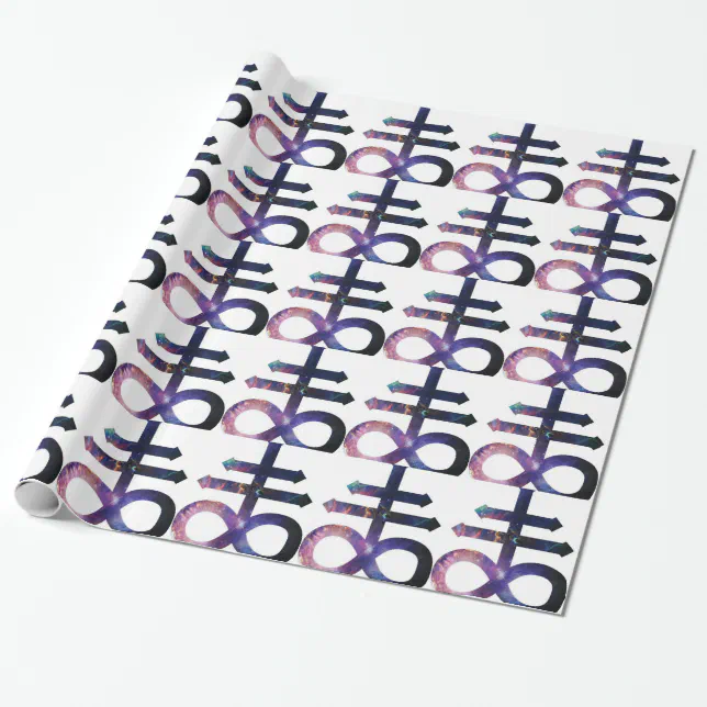 Cosmic Satanic Cross Wrapping Paper | Zazzle