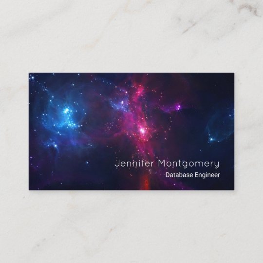 Cosmic Space Stars and Nebula Modern Business Card | Zazzle.com