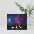 Cosmic Space Stars and Nebula Thank You Postcard | Zazzle