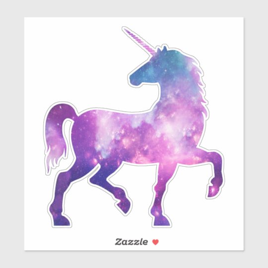 Cosmic, watercolor, galaxy ,unicorn, cosmic unicor sticker | Zazzle.com