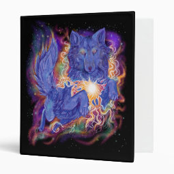 Cosmic Wolf 3 Ring Binder | Zazzle