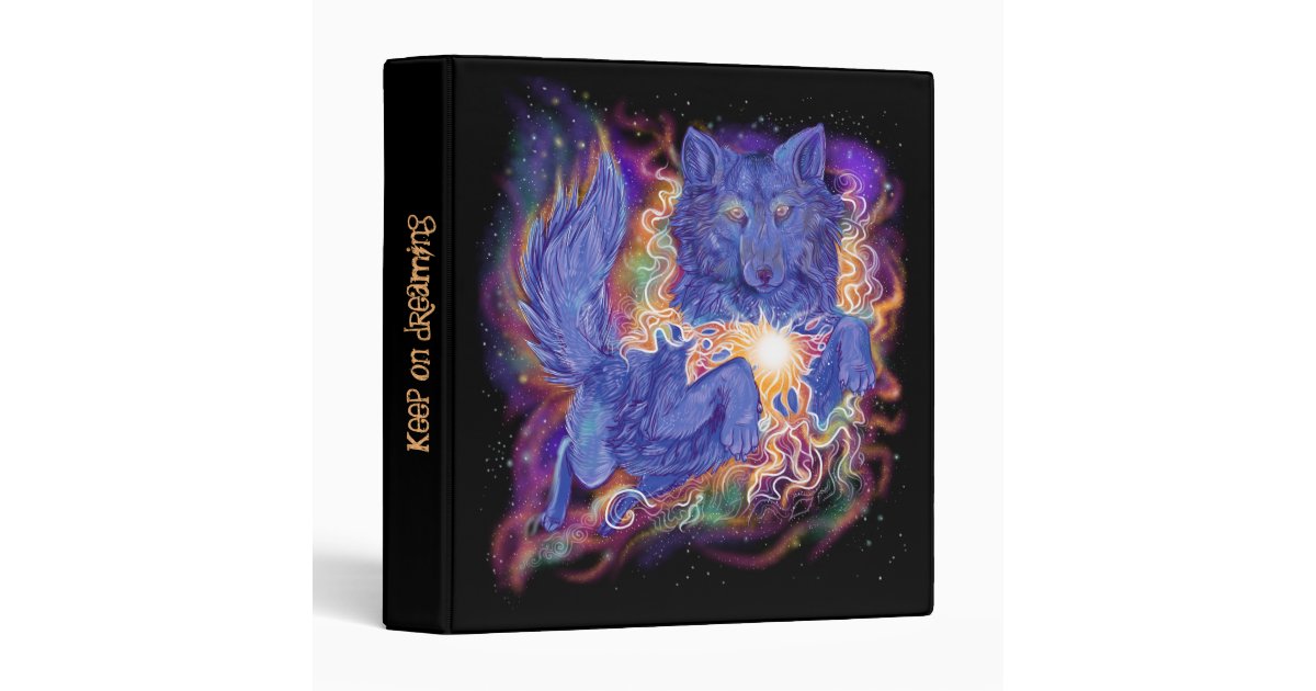 Cosmic Wolf 3 Ring Binder | Zazzle