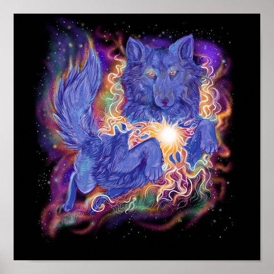 Cosmic Wolf Poster | Zazzle.com