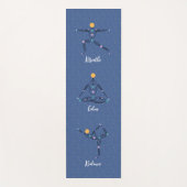 Cosmic Yoga Poses and Phrases Blue Yoga Mat | Zazzle