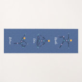 Cosmic Yoga Poses and Phrases Blue Yoga Mat | Zazzle