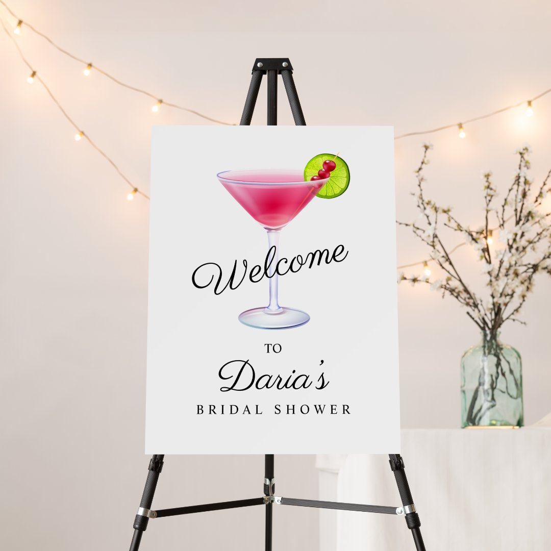 Cosmo Cocktail Welcome Sign | Zazzle