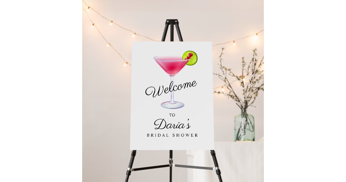 Cosmo Cocktail Welcome Sign | Zazzle