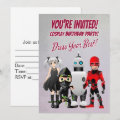 Cosplay Theme Birthday Party with Characters Invitation | Zazzle
