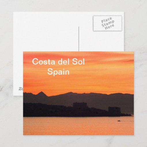 Costa del Sol, Spain Postcard | Zazzle