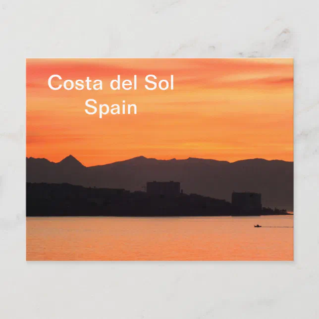 Costa del Sol, Spain Postcard | Zazzle