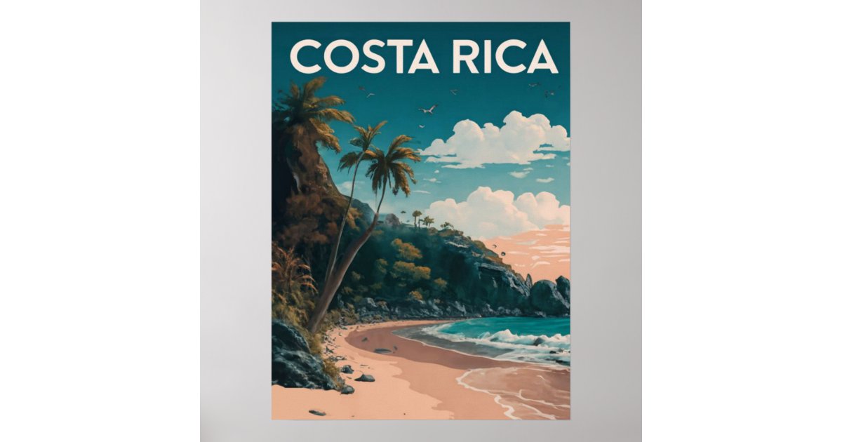 Costa Rica Beach Pura Vida Poster | Zazzle