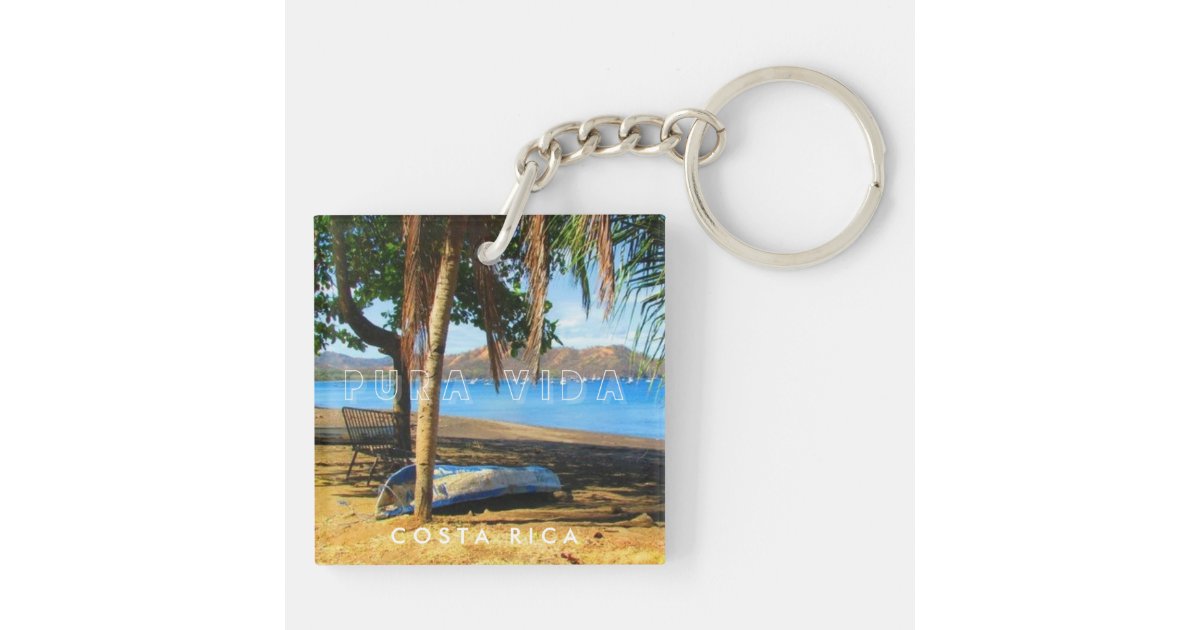 Costa Rica Beach Souvenir Keychain | Zazzle