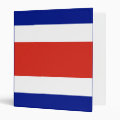 Costa Rica Civil Flag 3 Ring Binder | Zazzle
