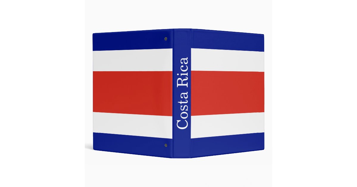 Costa Rica Civil Flag 3 Ring Binder | Zazzle