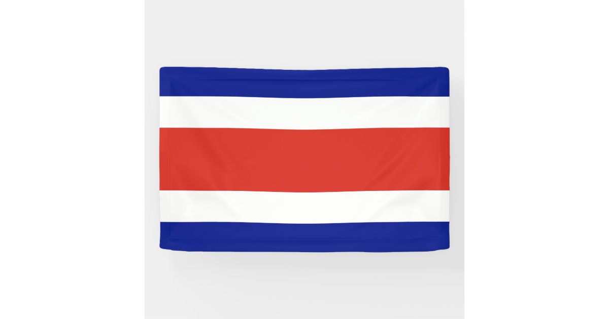 Costa Rica Civil Flag Banner | Zazzle