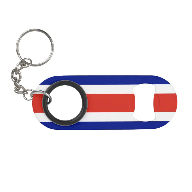 Costa Rica Civil Flag Keychain Bottle Opener | Zazzle