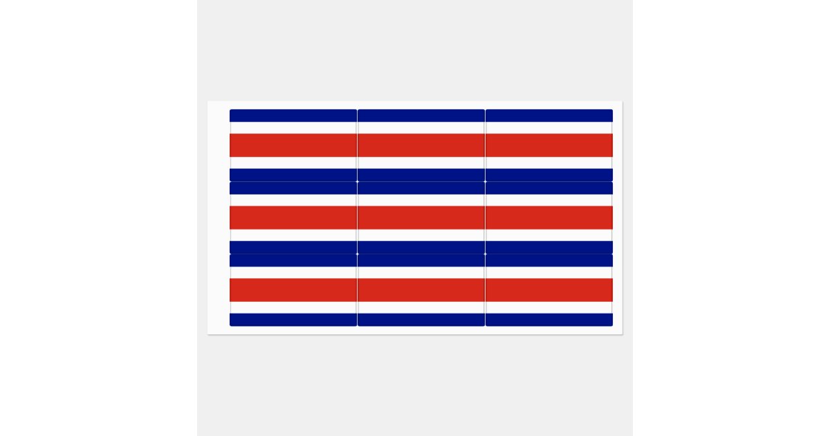Costa Rica Civil Flag Labels | Zazzle
