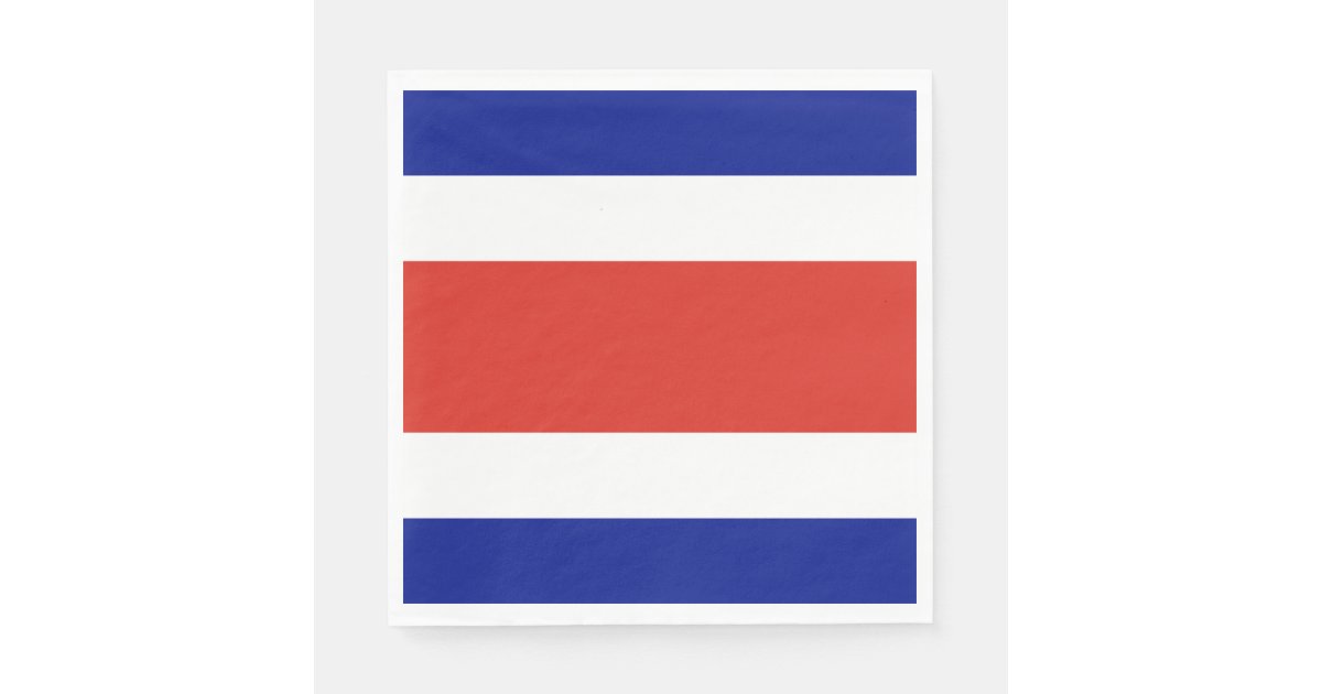 Costa Rica Civil Flag Napkins | Zazzle
