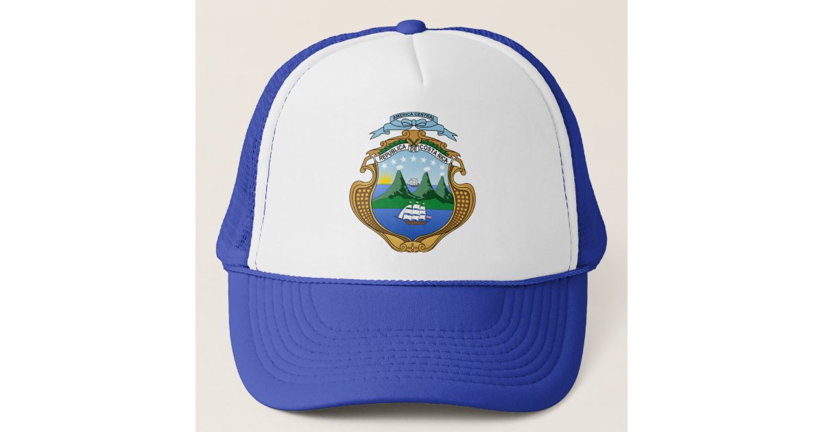 Costa Rica (coat of arms/ flag) Trucker Hat | Zazzle