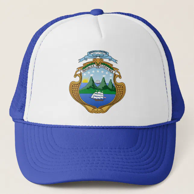 Costa Rica (coat of arms/ flag) Trucker Hat | Zazzle