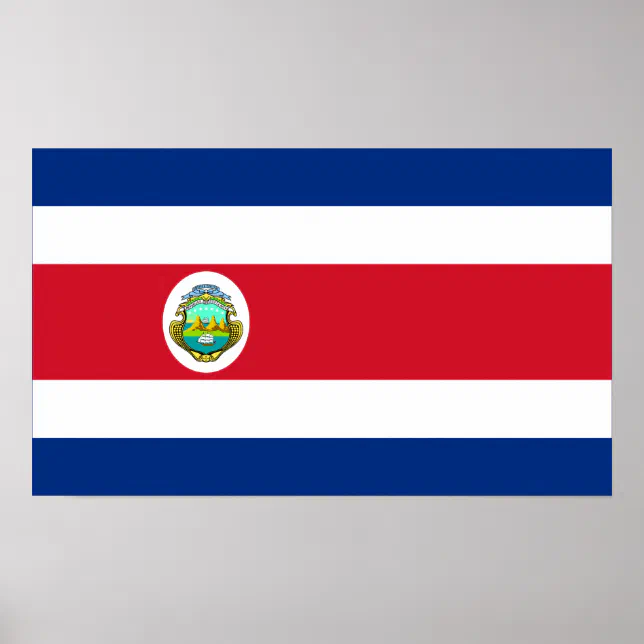 Costa Rica – Costa Rican National Flag Poster | Zazzle