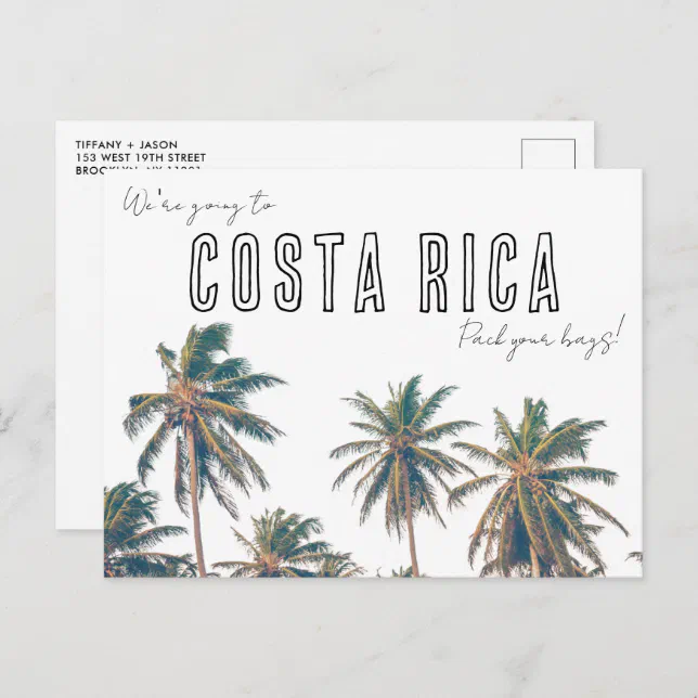 Costa Rica Destination Beach Wedding Save the Date Postcard | Zazzle