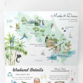 Costa Rica | Destination Wedding Itinerary Tri-Fold Invitation | Zazzle
