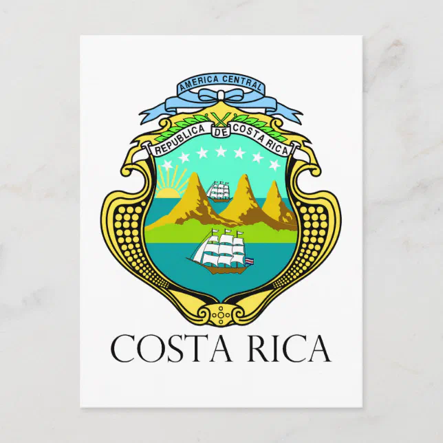 COSTA RICA - emblem/flag/coat of arms/symbol Postcard | Zazzle