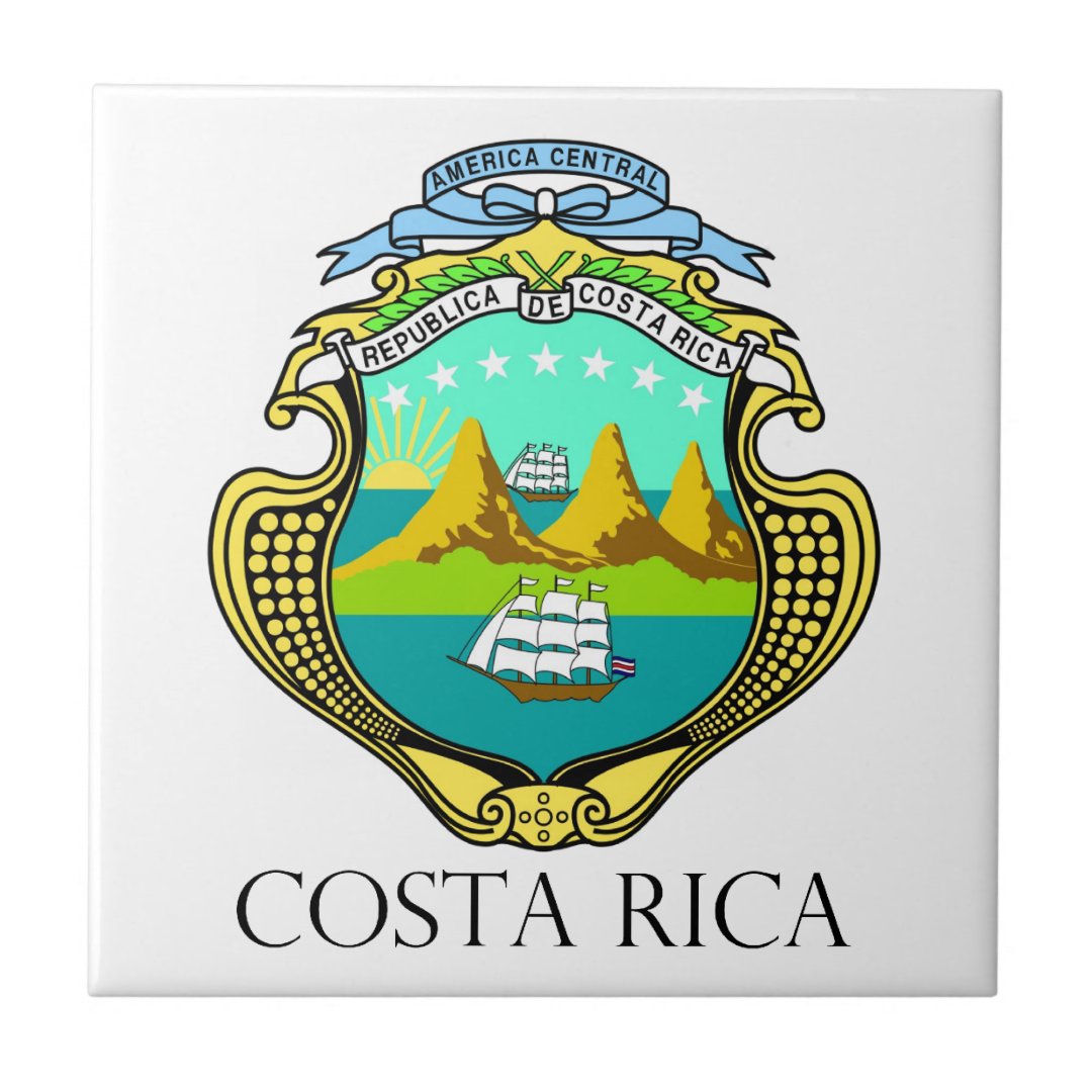 COSTA RICA - emblem/flag/coat of arms/symbol Tile | Zazzle