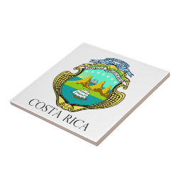 COSTA RICA - emblem/flag/coat of arms/symbol Tile | Zazzle