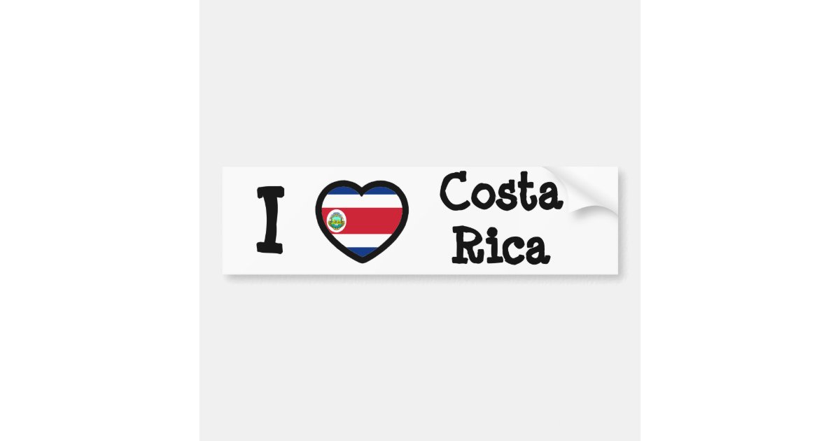 Costa Rica Flag Bumper Sticker | Zazzle