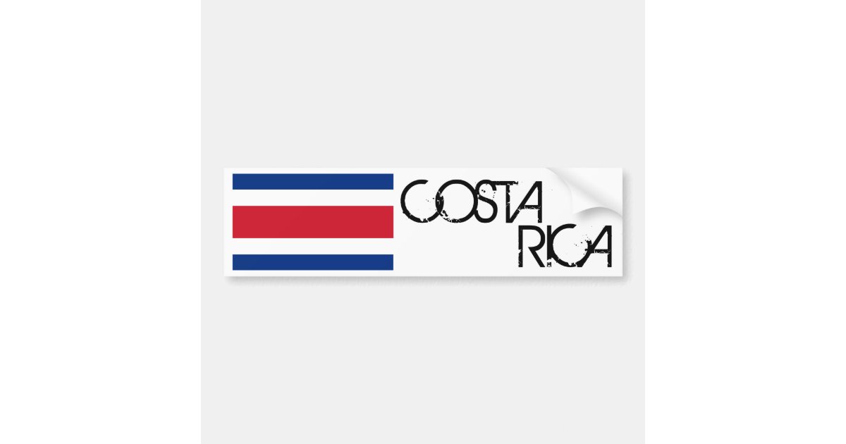 Costa Rica Flag Bumper Sticker | Zazzle