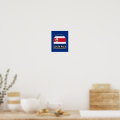 Costa Rica Flag Emblem Distressed Vintage Poster | Zazzle