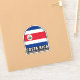 Costa Rica Flag Emblem Distressed Vintage Sticker | Zazzle
