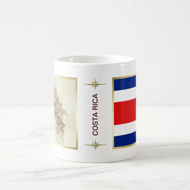 Costa Rica Flag + Map Mug | Zazzle