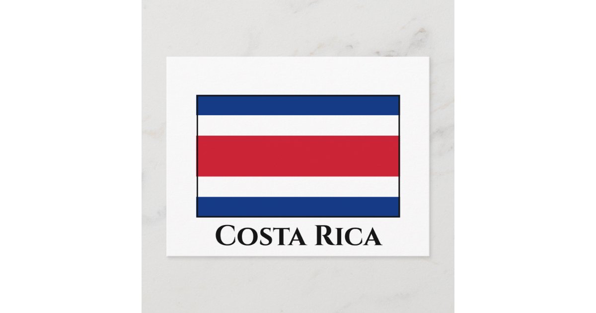 Costa Rica Flag Postcard | Zazzle