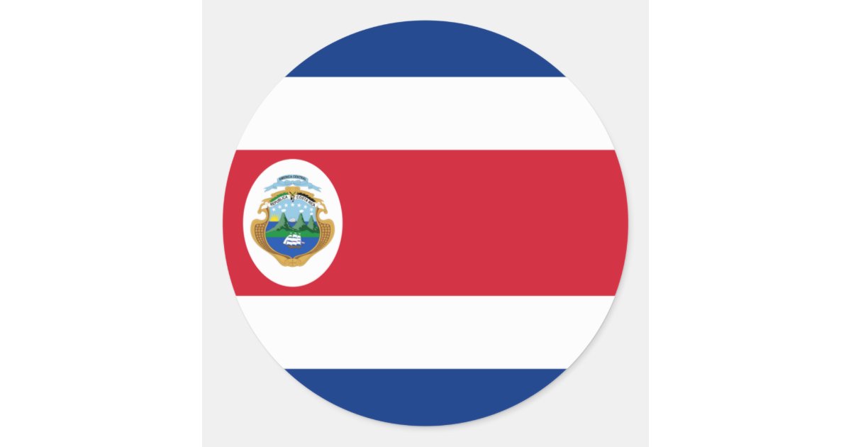 Costa Rica flag Sticker | Zazzle