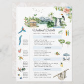 Costa Rica | Illustrated Wedding Weekend Invitation | Zazzle